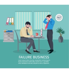 Business failure cartoon infographic poster Vector Image