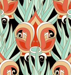 Seamless Floral Pattern Hand Drawn Floral Texture Vector Image