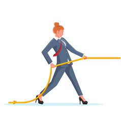 Pulling rope Royalty Free Vector Image - VectorStock