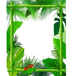 Blank sign with tropical forest background Vector Image