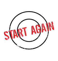 Start again rubber stamp Royalty Free Vector Image