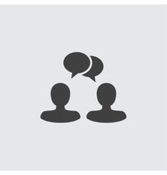 People group talk logo Royalty Free Vector Image