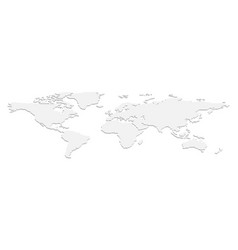 Map of world with navigation pointers grey Vector Image