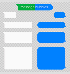 Blank message bubbles chat or messenger Royalty Free Vector