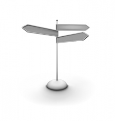 Set traveler and direction post Royalty Free Vector Image