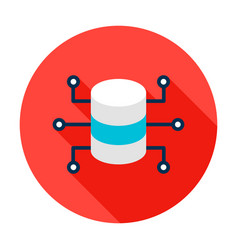 Gear wheel microchip circle icon Royalty Free Vector Image