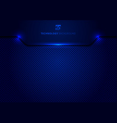 Template blue geometric header on hexagon pattern Vector Image