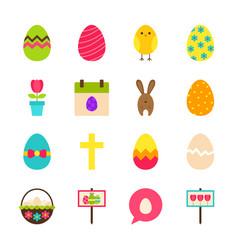 Spring easter objects Royalty Free Vector Image