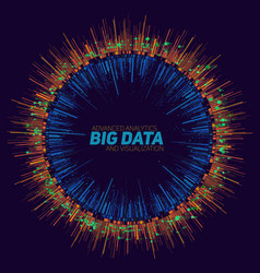 Big data round visualization Royalty Free Vector Image