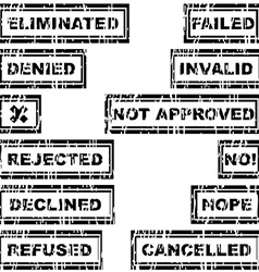 Rejected rubber stamp Royalty Free Vector Image