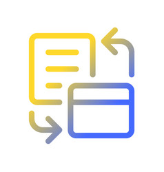 Different banks accounts transfer flat gradient Vector Image