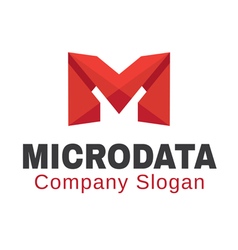 A letter logo science technology connected dots Vector Image