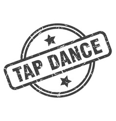 Tap dance stamp tap dance rectangular stamp on Vector Image