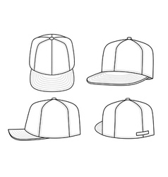 Outline cap Royalty Free Vector Image - VectorStock
