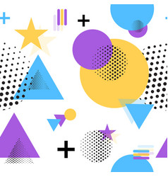 Pattern geometric flat shapes Royalty Free Vector Image