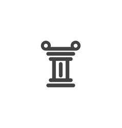 Column icon logo template Royalty Free Vector Image