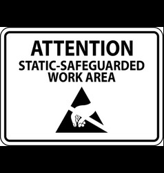 Static warning sign attention - sensitive Vector Image