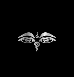 Eye of Buddha- Buddhism Symbol Royalty Free Vector Image