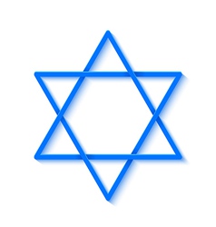 David star rgb color icon Royalty Free Vector Image