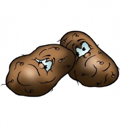 Set with cartoon potatoes Royalty Free Vector Image
