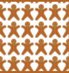 Gingerbread seamless pattern Royalty Free Vector Image