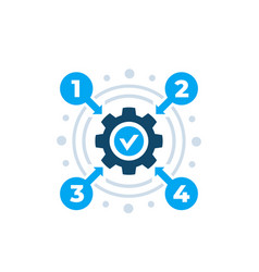 Process optimization icon linear Royalty Free Vector Image