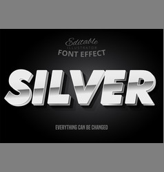 Silver gradient font effect Royalty Free Vector Image