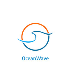 Ocean wave logo Royalty Free Vector Image - VectorStock