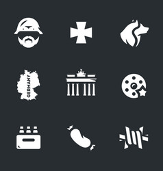 German icons set germany national traditional Vector Image