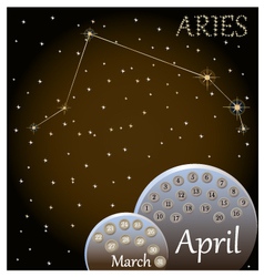 Blue shining cosmic neon zodiac aries symbol Vector Image