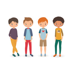 Stylish boys Royalty Free Vector Image - VectorStock