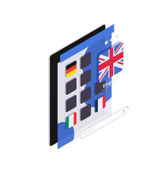 Language lesson Royalty Free Vector Image - VectorStock