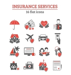 Insurance poster set Royalty Free Vector Image