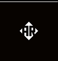 Ra logo with triangle shape and circle Royalty Free Vector