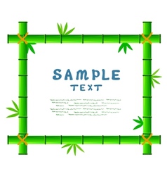 Bamboo trees in frame nature Royalty Free Vector Image