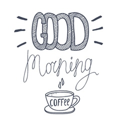 Good morning lettering Royalty Free Vector Image