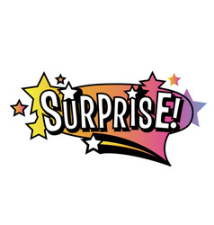 Bright surprise speech bubble Royalty Free Vector Image