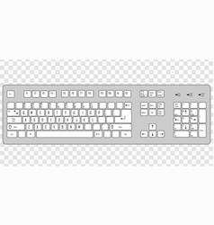 Computer keyboard with 24 7 key Royalty Free Vector Image