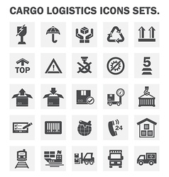 Shipping and logistics icons Royalty Free Vector Image