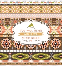 Seamless pattern in native american style Vector Image
