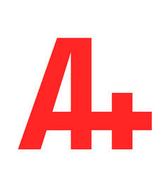 A grade text graphic Royalty Free Vector Image