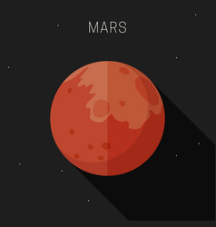 Mars background red planet with texture in outer Vector Image