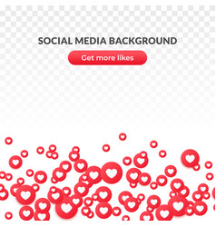 Like and dislike icons isolated blue and red hand Vector Image