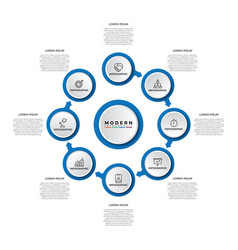 Simple modern step infographic template Royalty Free Vector