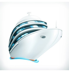 Sailing ship 3d icon Royalty Free Vector Image