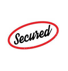 Secured rubber stamp Royalty Free Vector Image