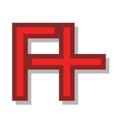 A grade text graphic Royalty Free Vector Image