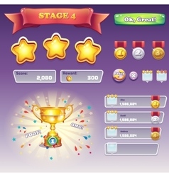 Set elements for computer game location swamp Vector Image