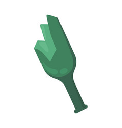 Broken glass bottle icon symbol Royalty Free Vector Image