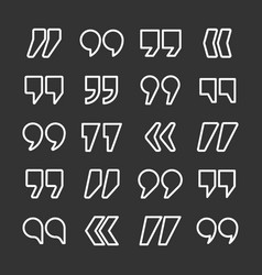 Quotation marks collection quotes icon Royalty Free Vector